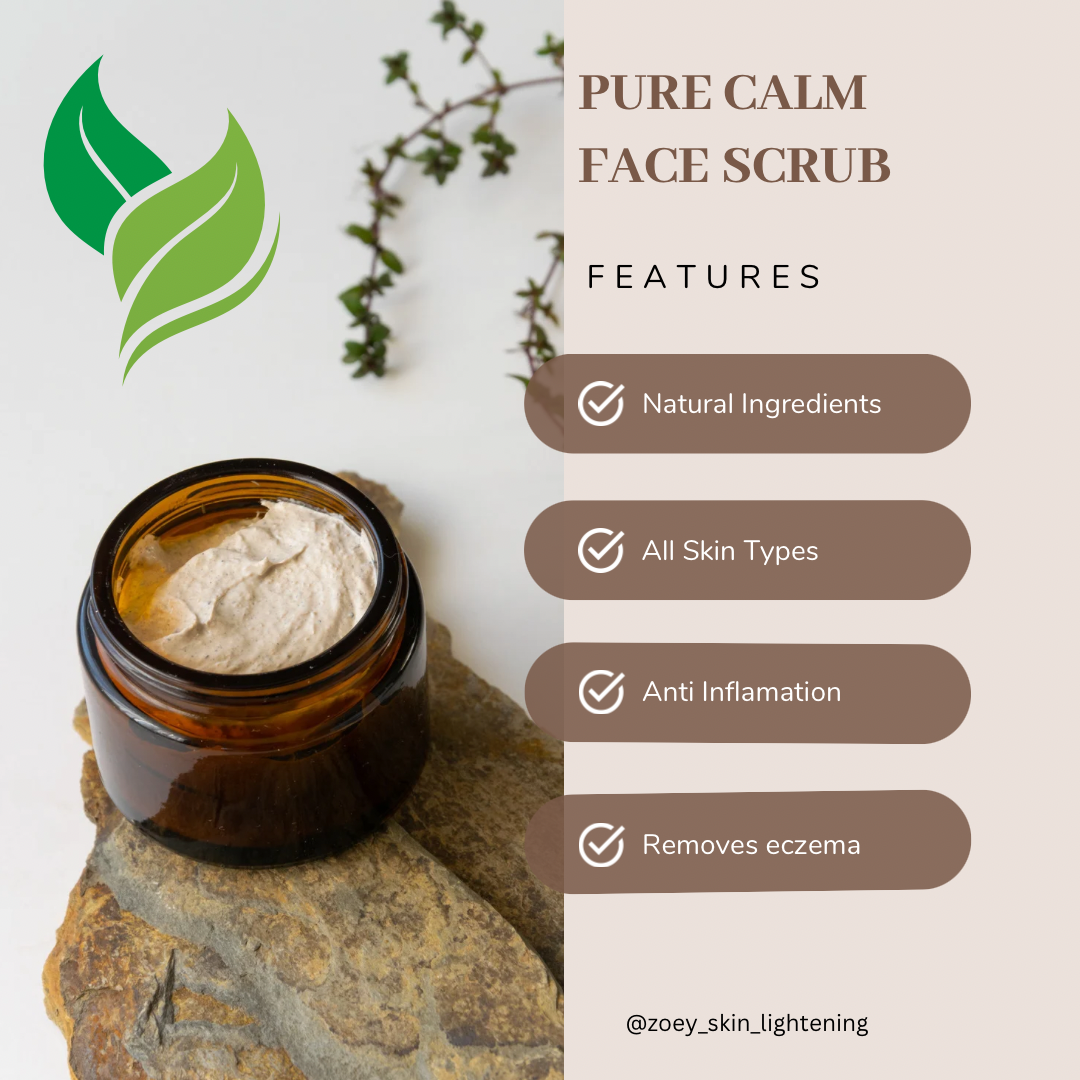 Pure calm face mask/scrub – zoey beauty